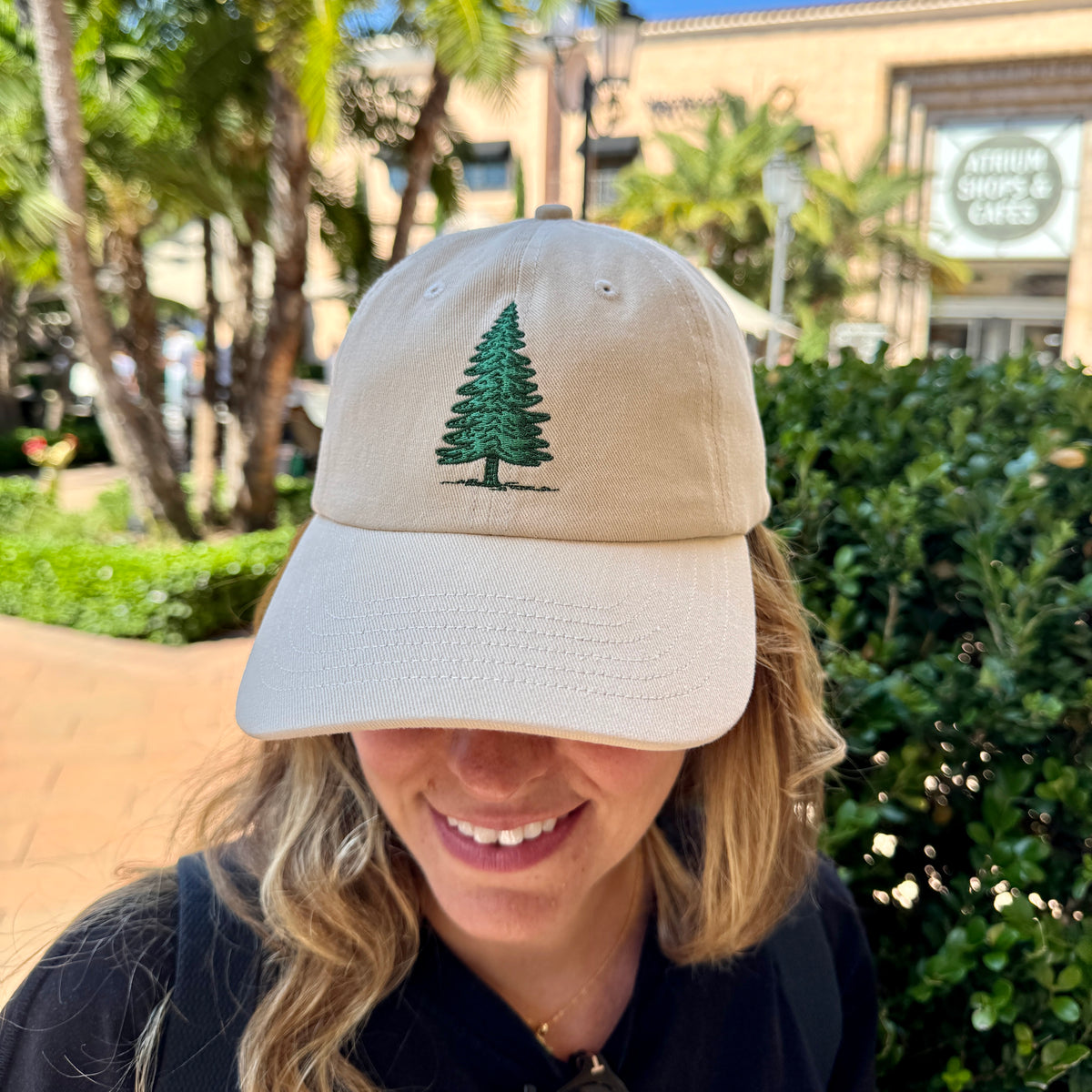 Evergreen Tree Embroidered Dad Hat – Nature Lover's Hiking Hat, Pine T – Plant Scouts