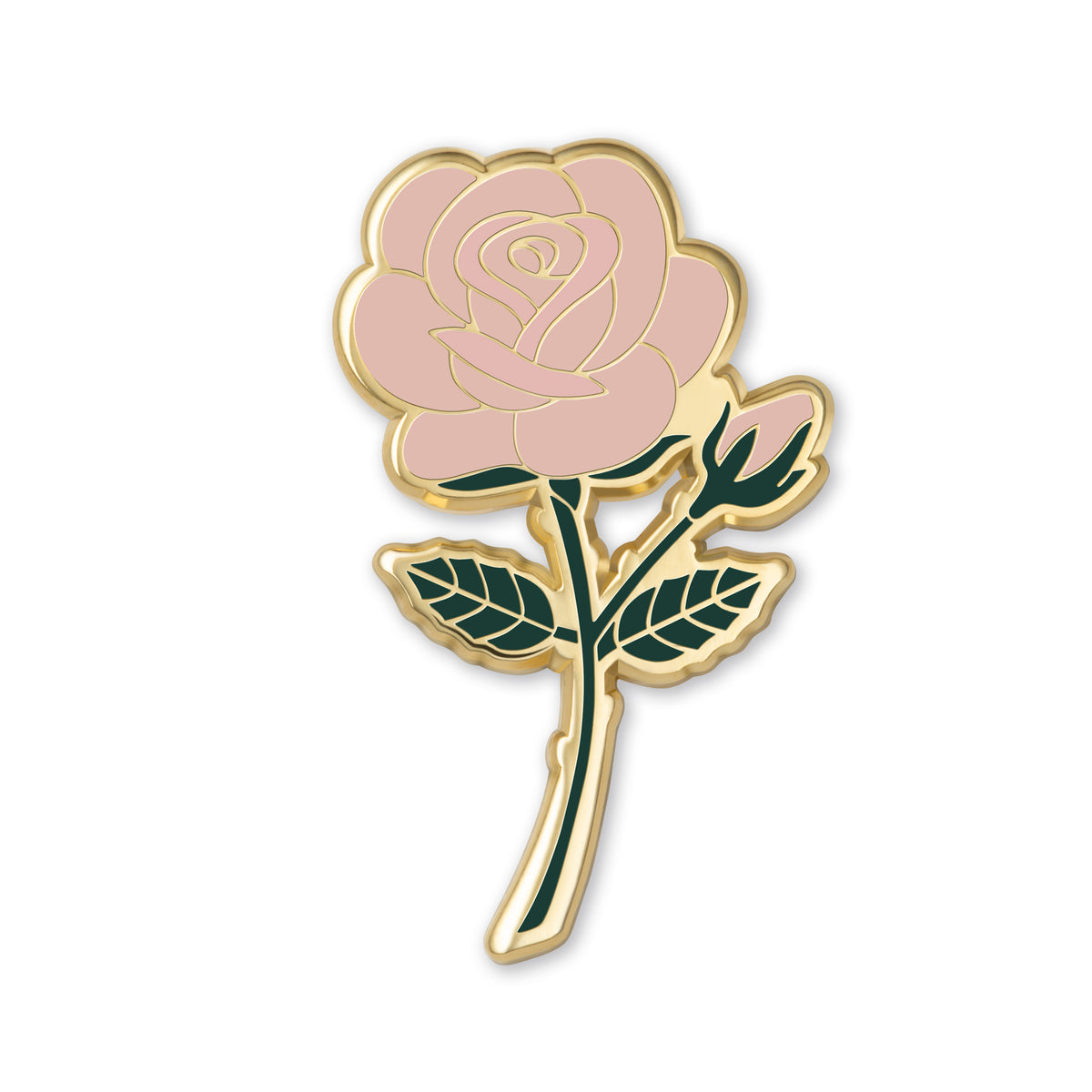 Pink Rose Flower Enamel Pin | June Birth Month Flower – Plant Scouts