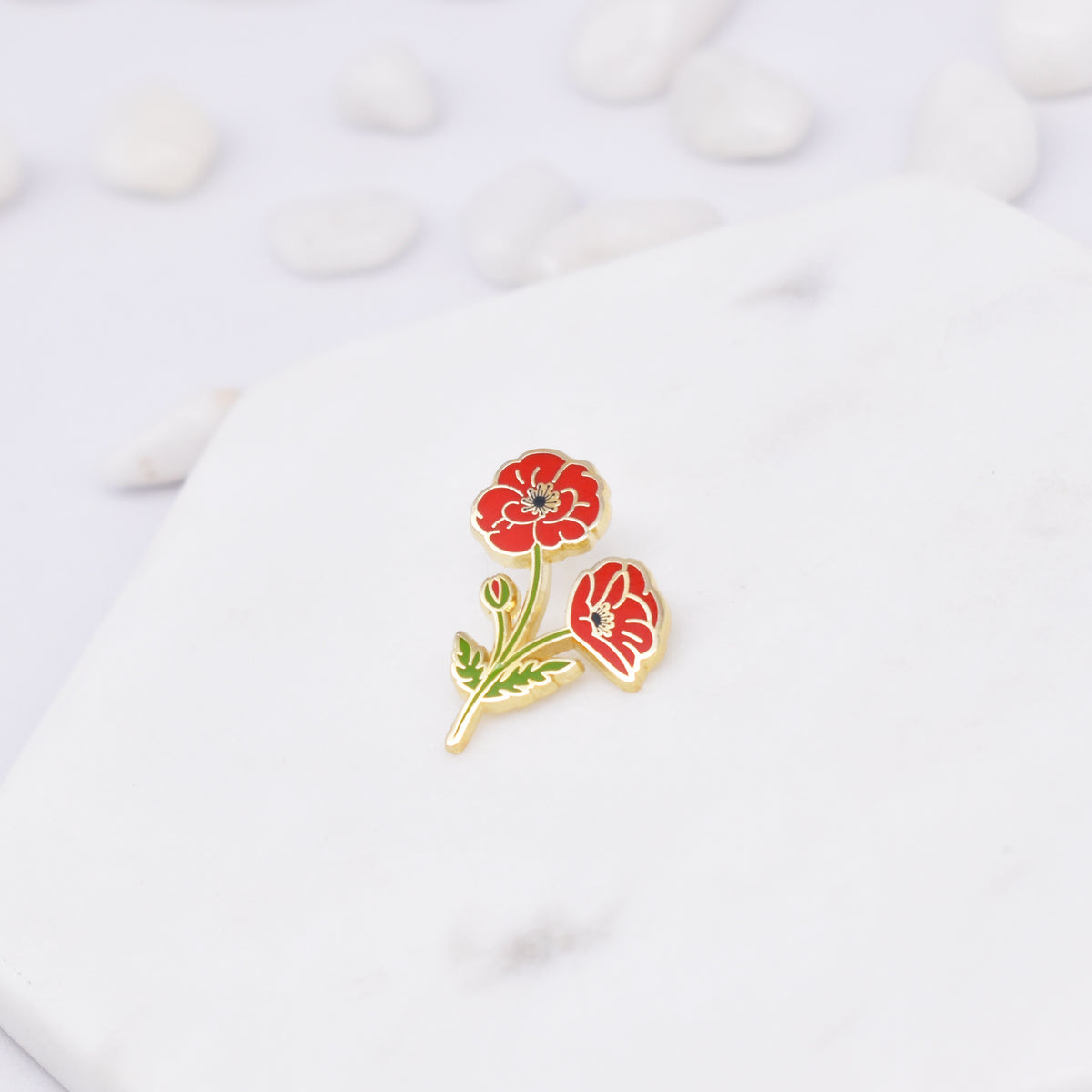 Poppy Enamel Pin – Plant Scouts